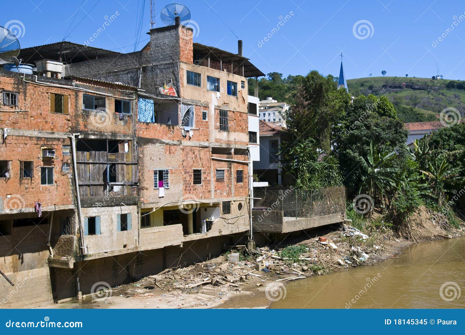 Heavy Air Pollution. Extremely Polluted Air With Mountain As Background ...