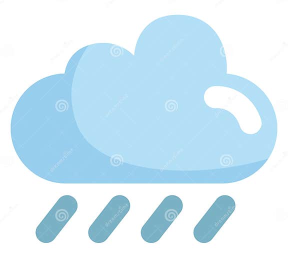 Heavy rain cloud, icon stock vector. Illustration of rain - 260370421