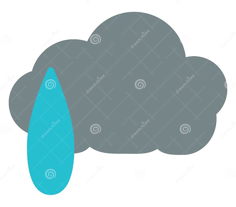 Heavy rain cloud, icon stock vector. Illustration of flat - 260377264