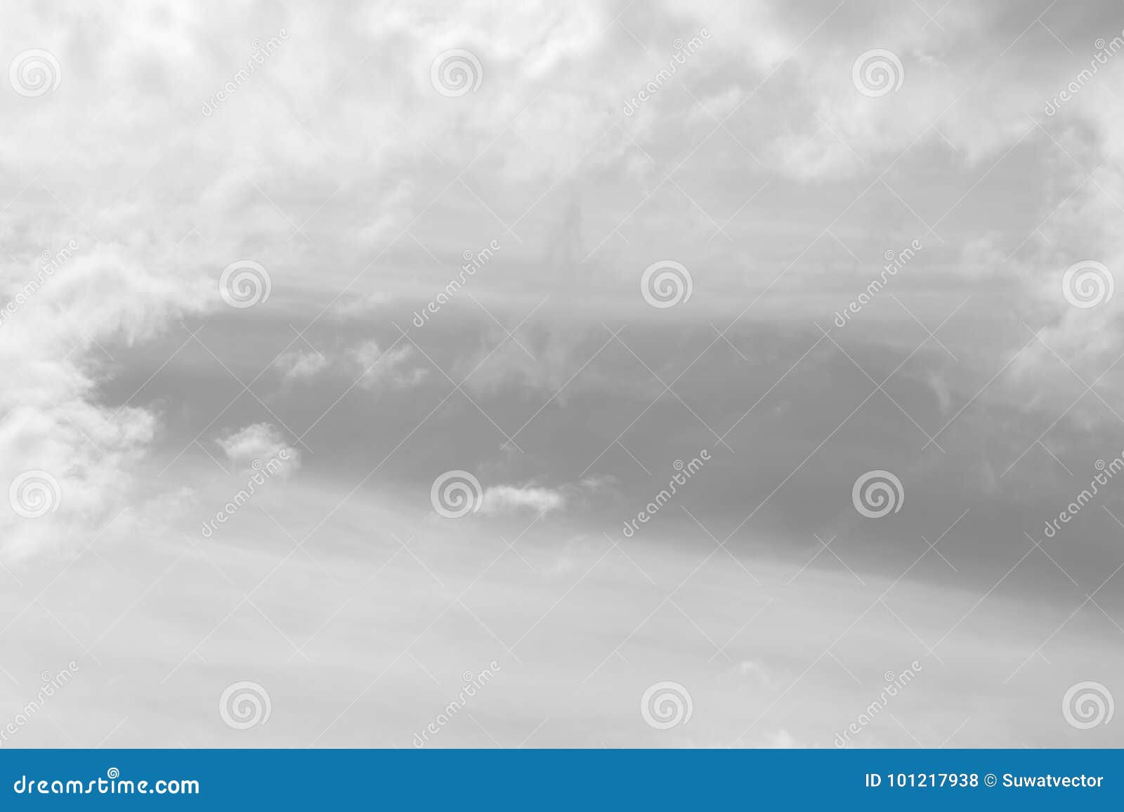 After Heavy Rain, Clusters of White Clouds Gather in Various Shapes in ...