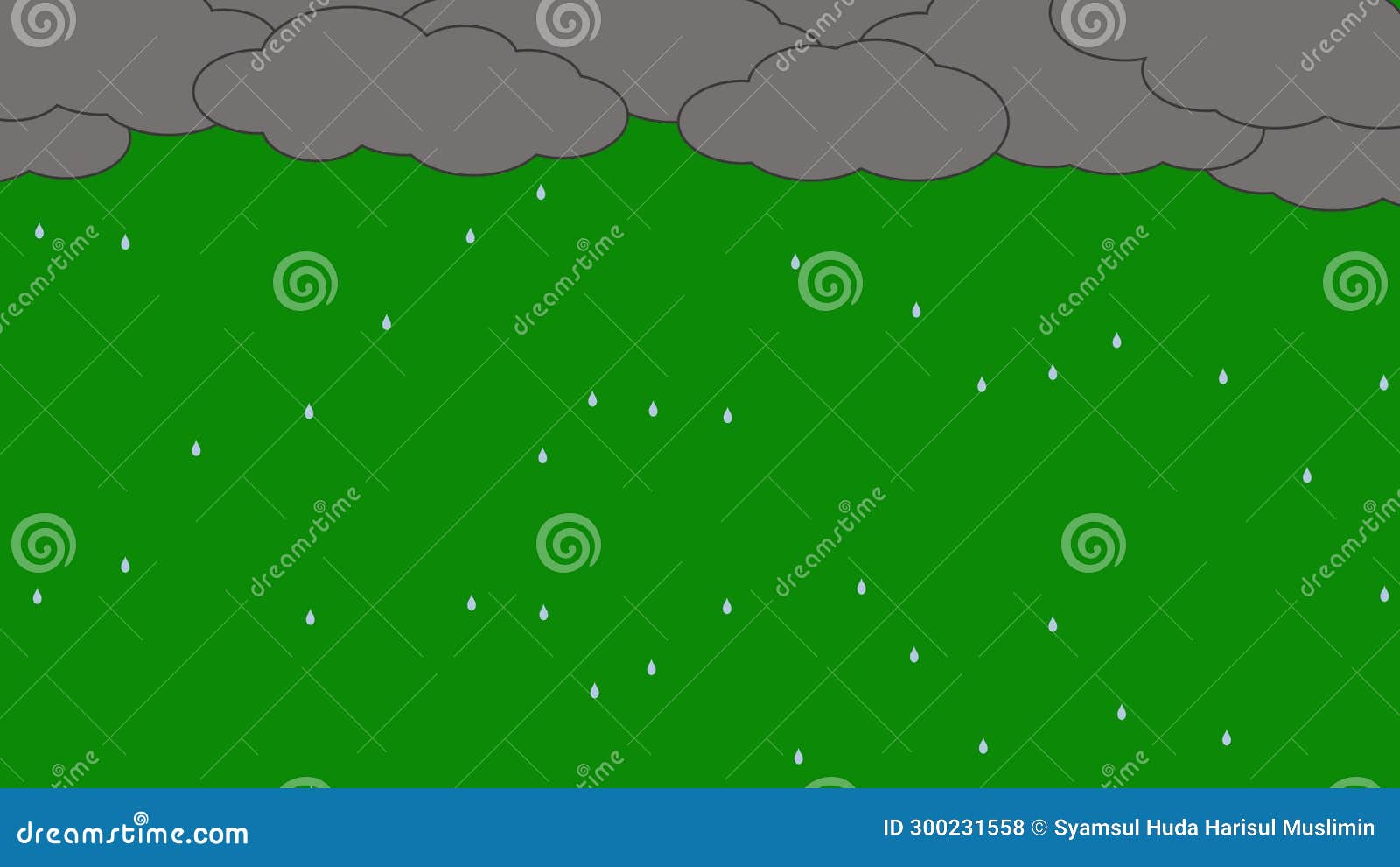 Heavy Rain with Dark Clouds and Water Falling Randomly from the Clouds ...