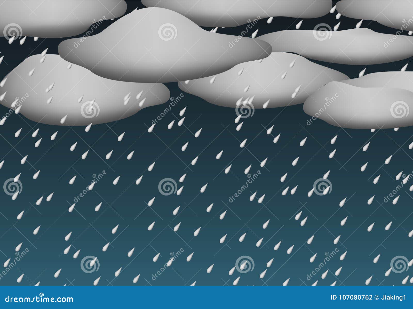 Heavy Rain Flooding Living House. Huge Gray Clouds. Natural Disaster ...