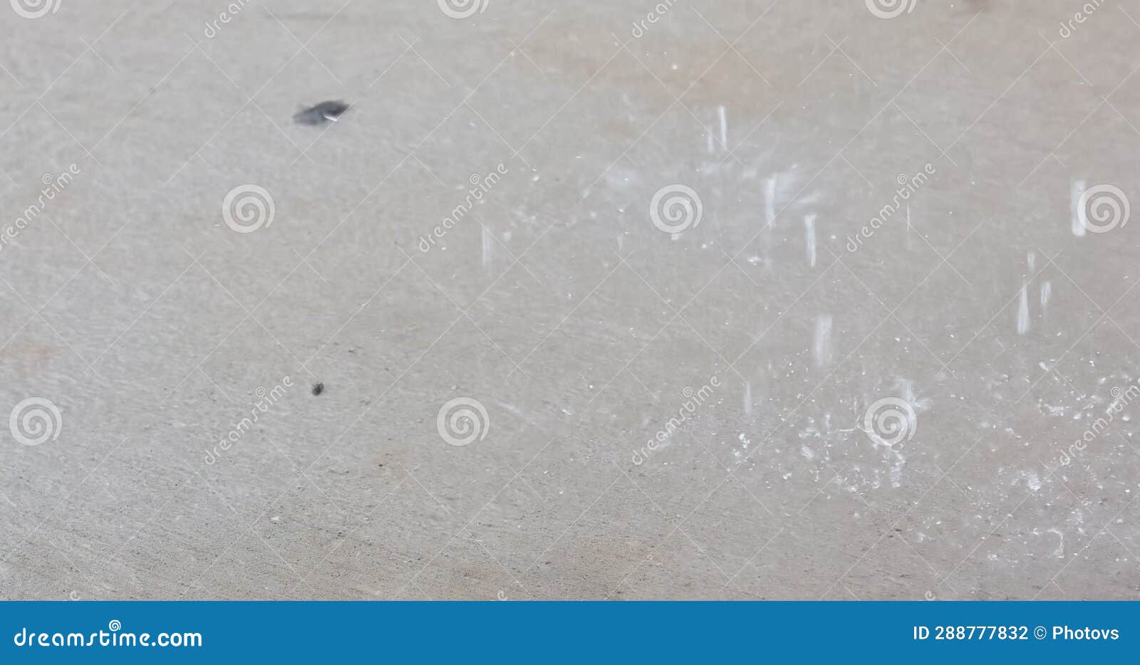 Heavy Rain Drops Falling on Concrete Driveway during Downpour Stock ...