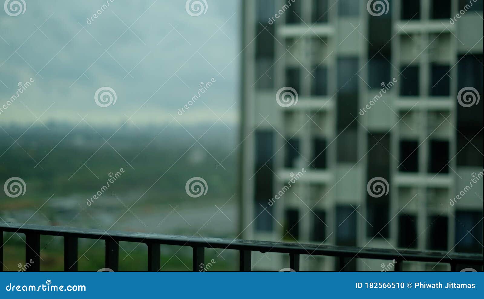 Heavy Rain Falling on Small Balcony Terrace Stock Footage - Video of ...