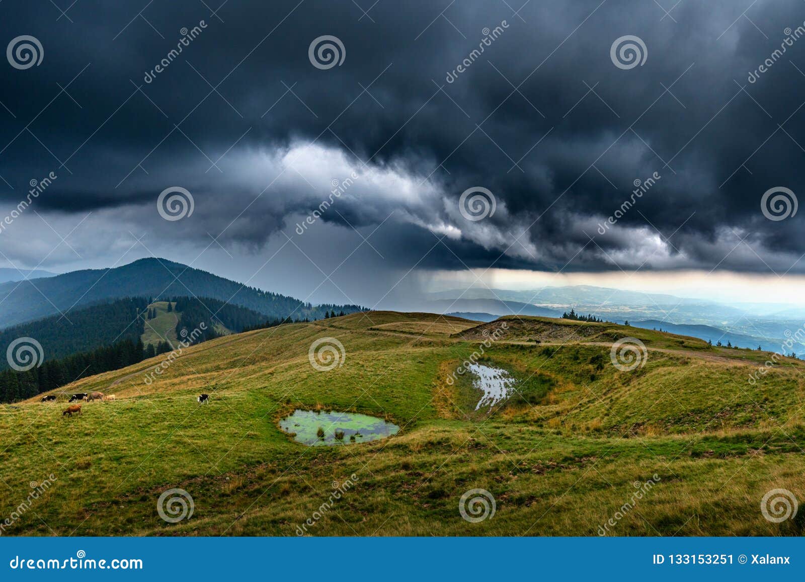 Heavy rain in mountains stock image. Image of cloudscape - 133153251