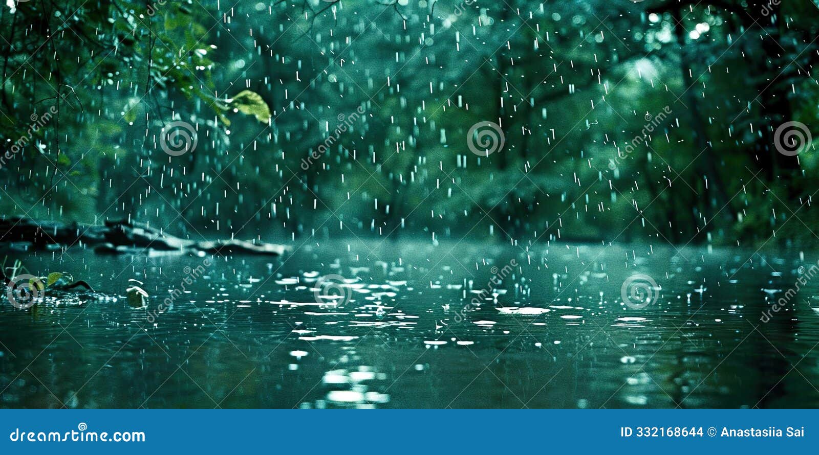Heavy rain in nature stock photo. Image of wallpaper - 332168644