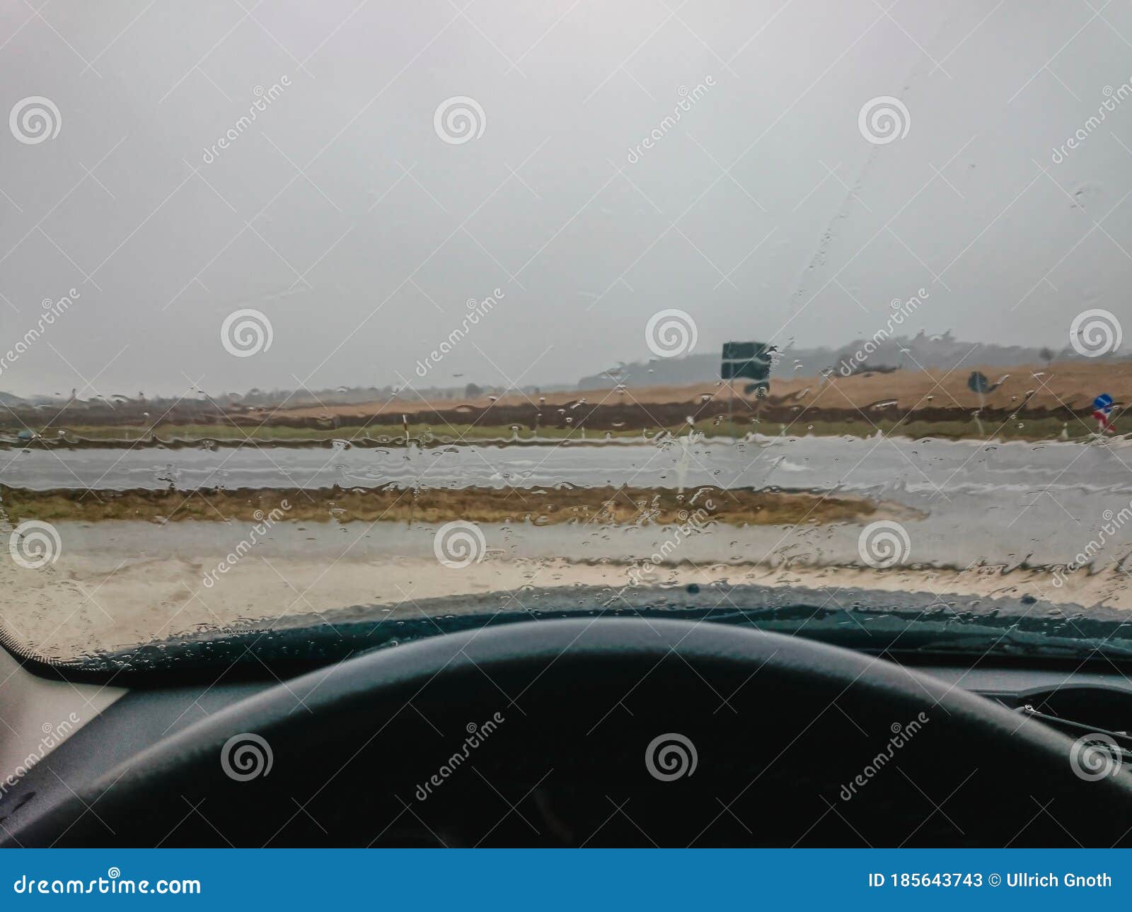 Heavy rain outside the car stock image. Image of waiting - 185643743