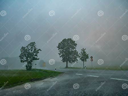Heavy rain in a storm stock image. Image of dangerous - 194404095