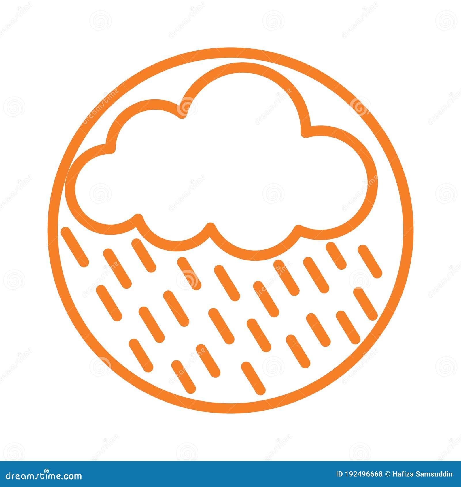 Heavy Rain. Vector Illustration Decorative Design Stock Vector ...