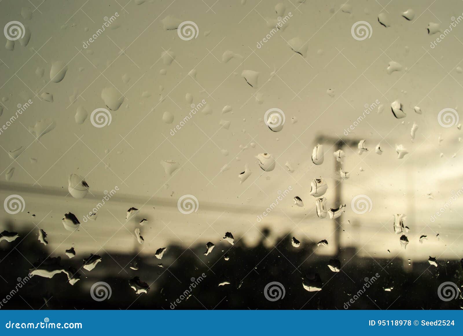 After Heavy Rain on Windows Stock Photo - Image of sony, wire: 95118978