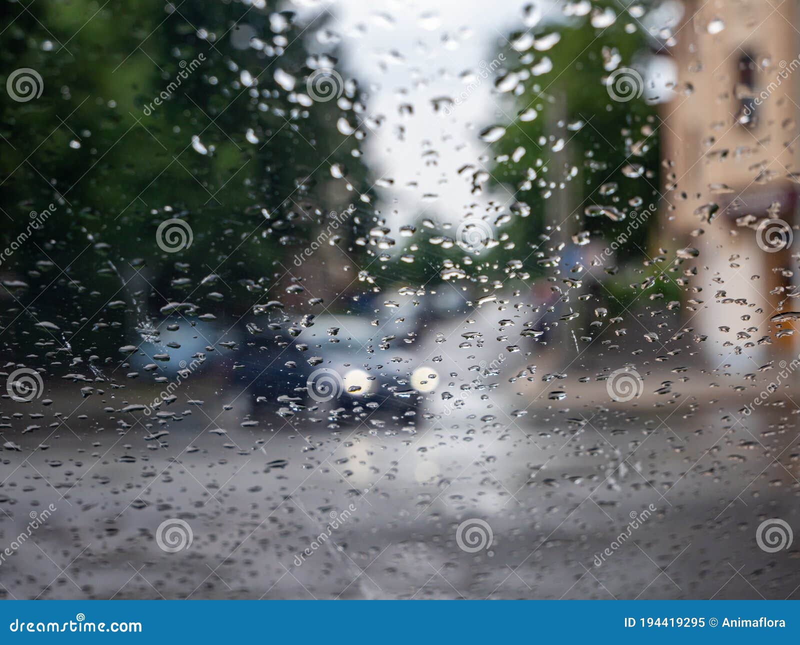Heavy Rain on the Windshield Stock Image - Image of hurricane, wiper ...