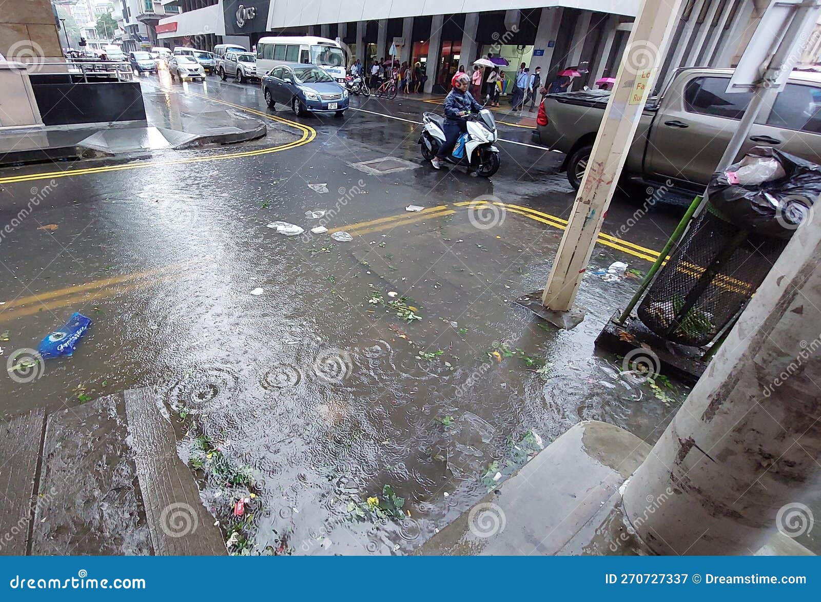 Heavy Rainfall Falling in Port-Louis Mauritius Editorial Photography ...