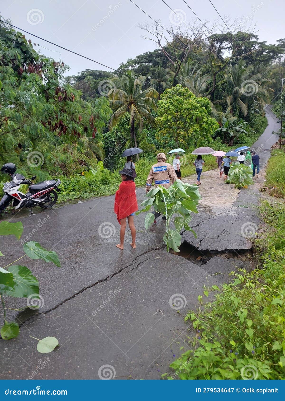 Heavy Rains Caused Road Damage Editorial Photography - Image of heavy ...
