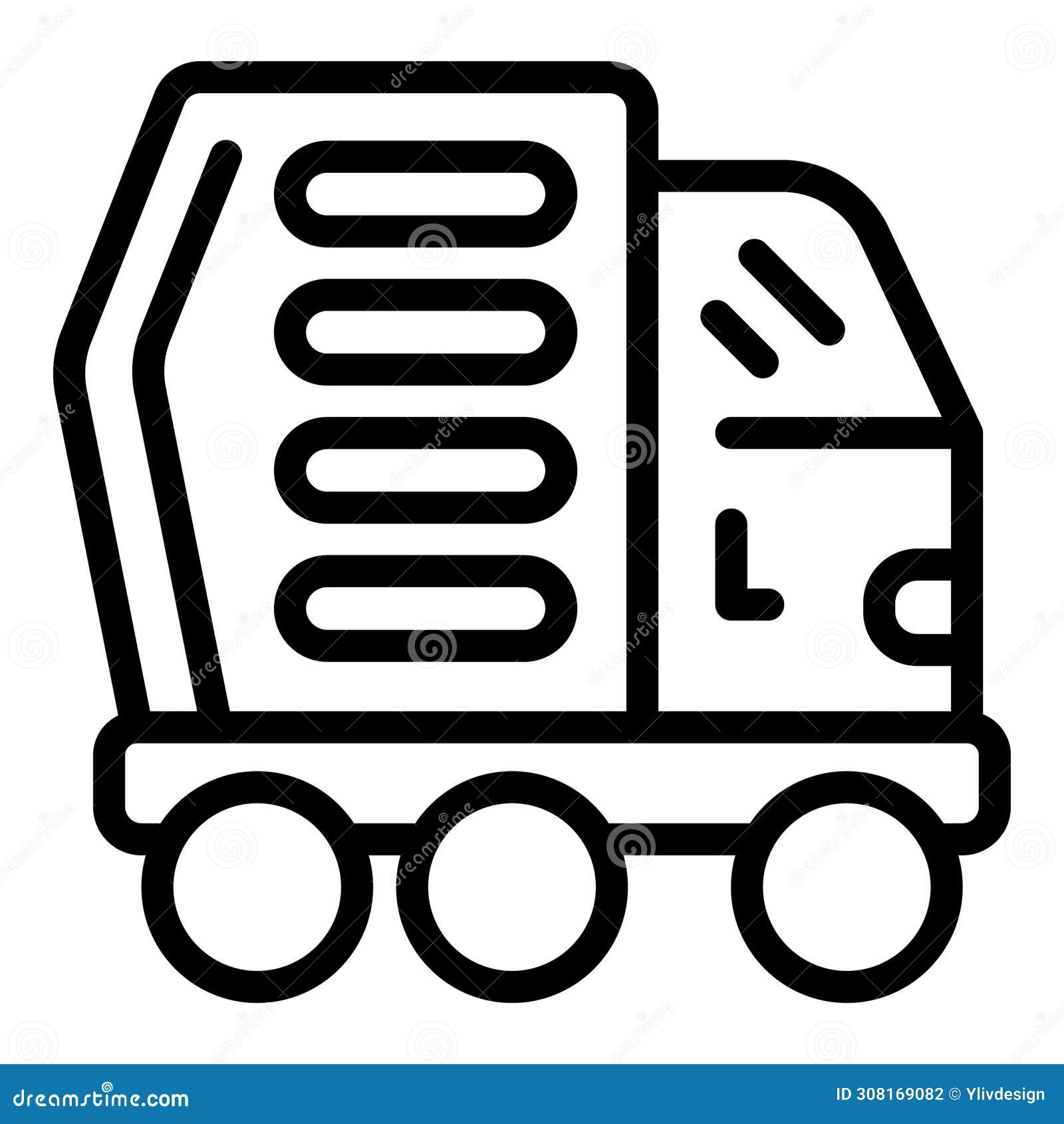 Dispatch Road Load Icon Outline Vector. Truck Container Royalty-Free ...