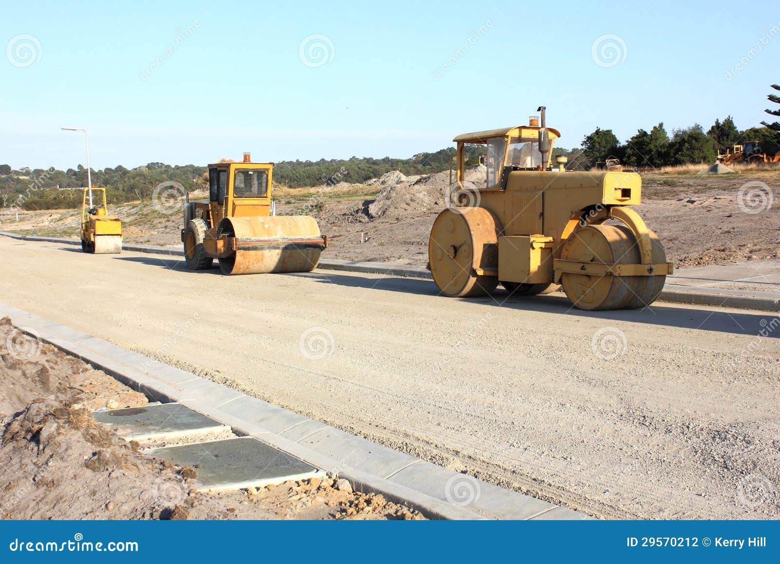 Heavy road making machines stock photo. Image of equipment - 29570212