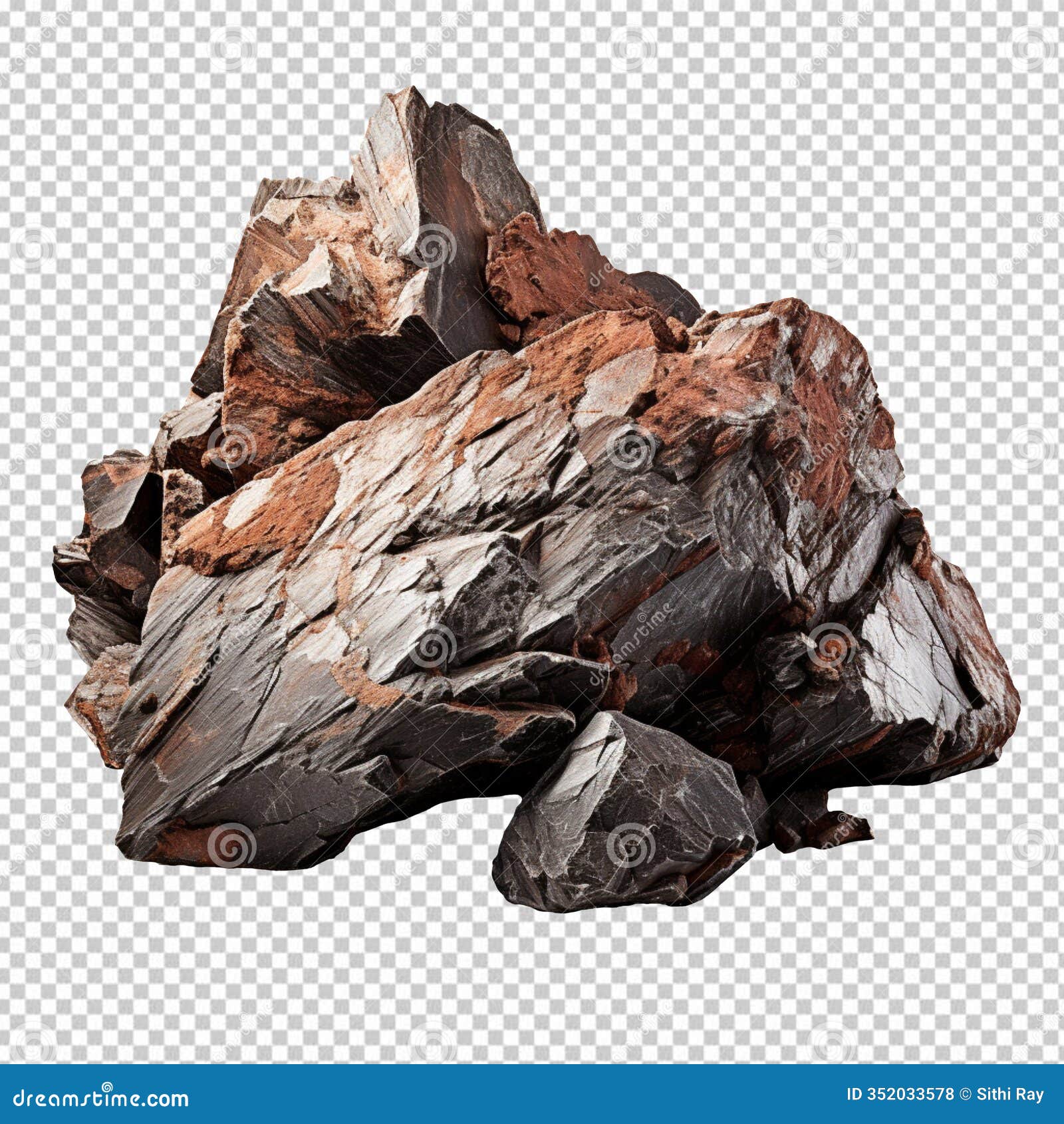 Heavy Rock Isolated on Transparent Background Stock Illustration ...