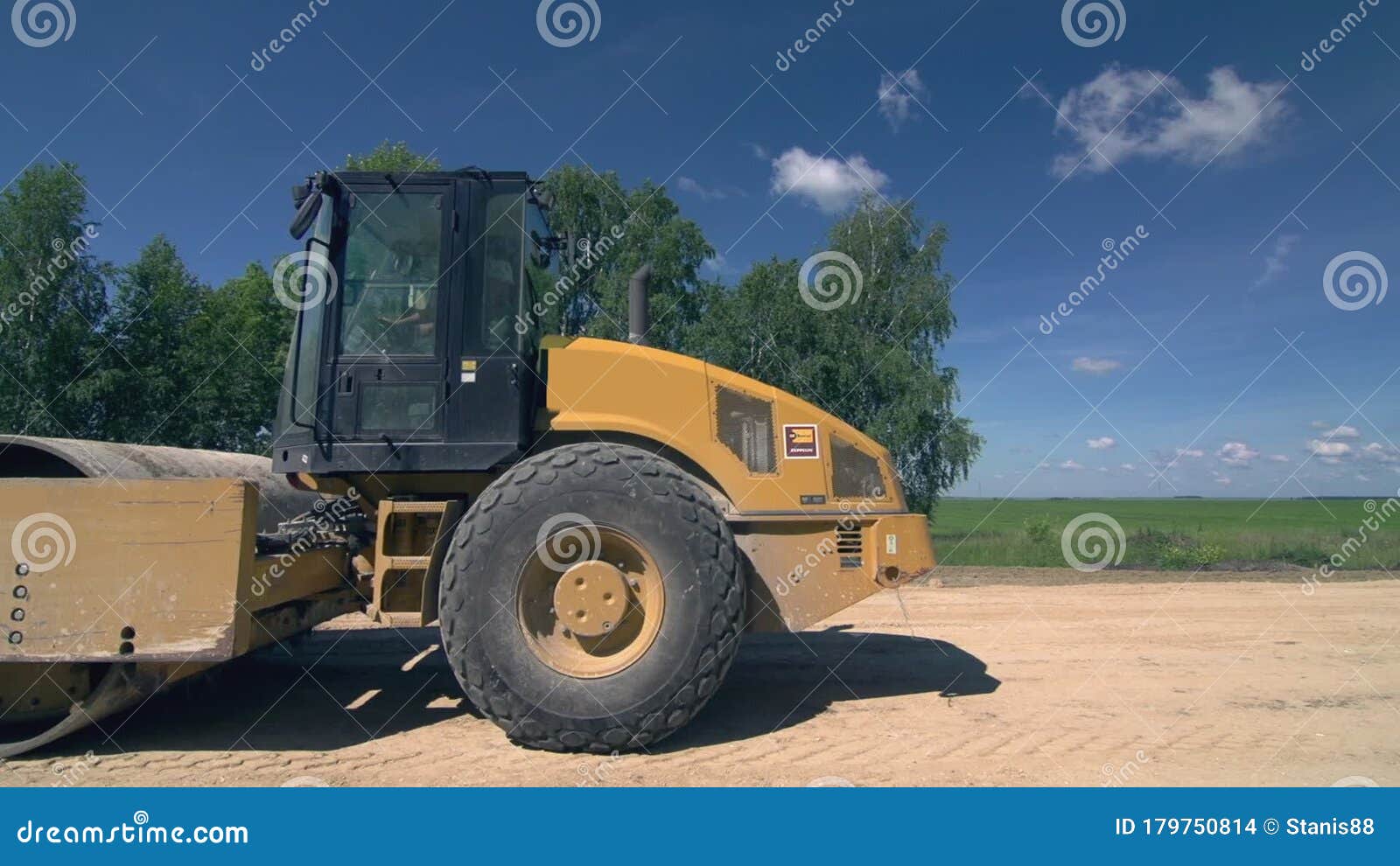 Heavy Roller Stack and Press Ground. Stock Footage - Video of bitumen ...