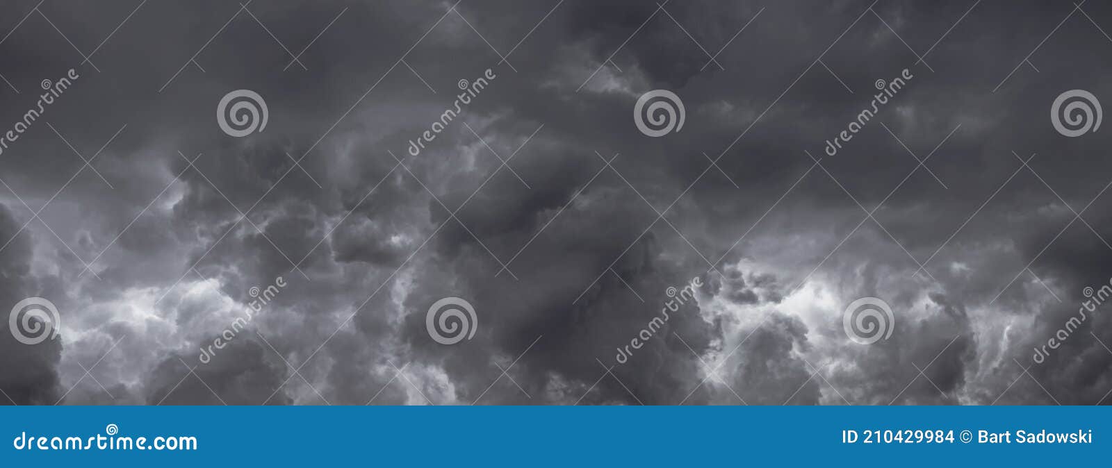 Heavy Rumbling Storm Cloud Panorama Stock Photo - Image of dramatic ...