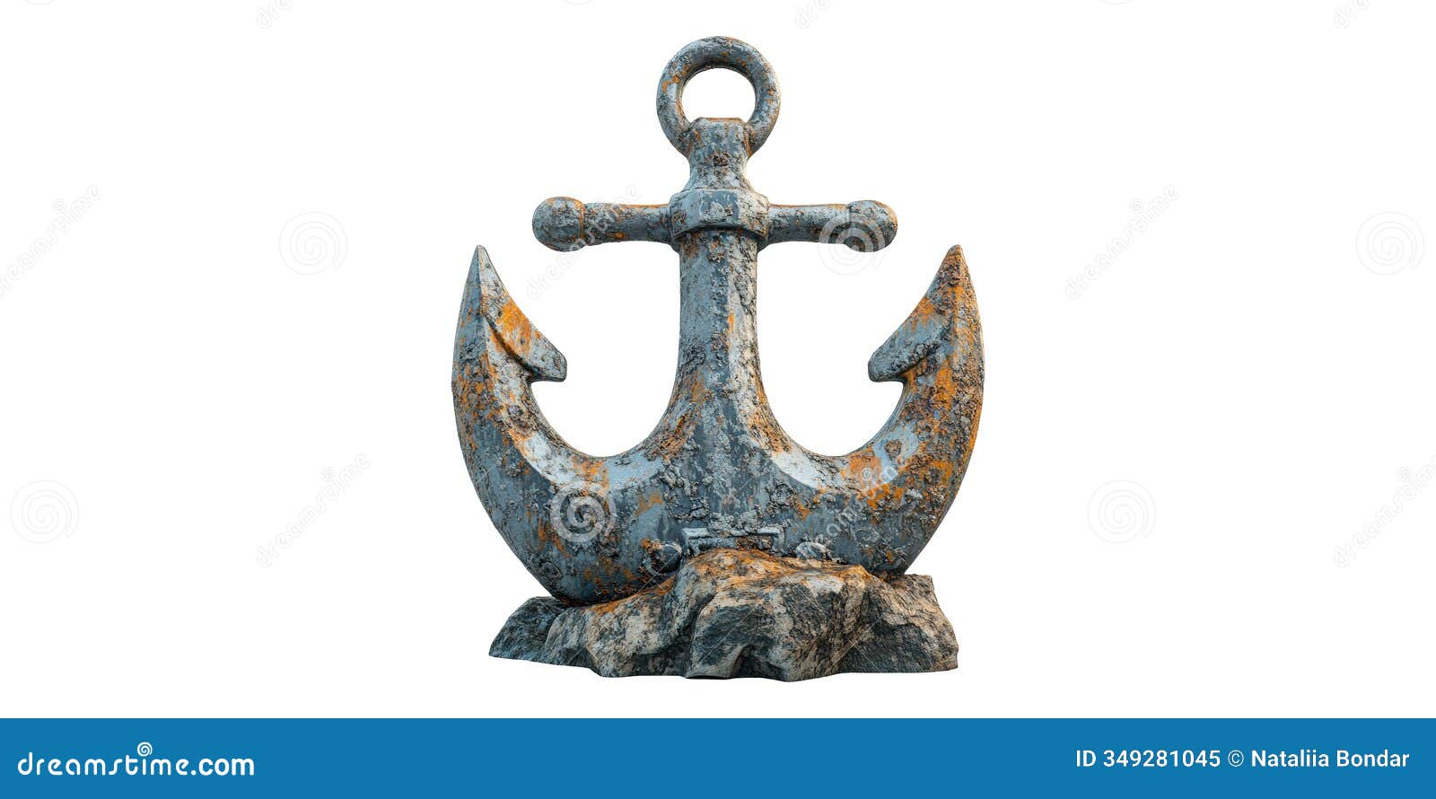 Heavy Rusty Anchor With Barnacles Isolated On Transparent Background ...