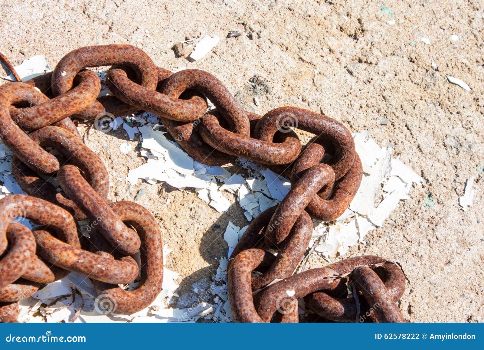 Heavy rusty chain stock photo. Image of strong, rust - 62578222