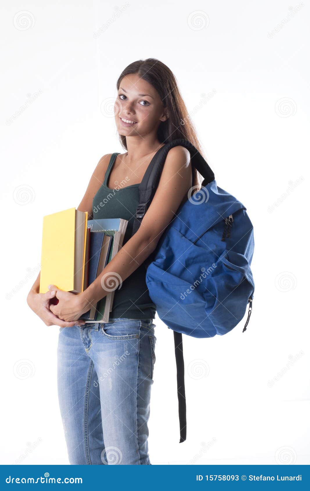 Heavy schoolbag! stock image. Image of looking, student - 15758093