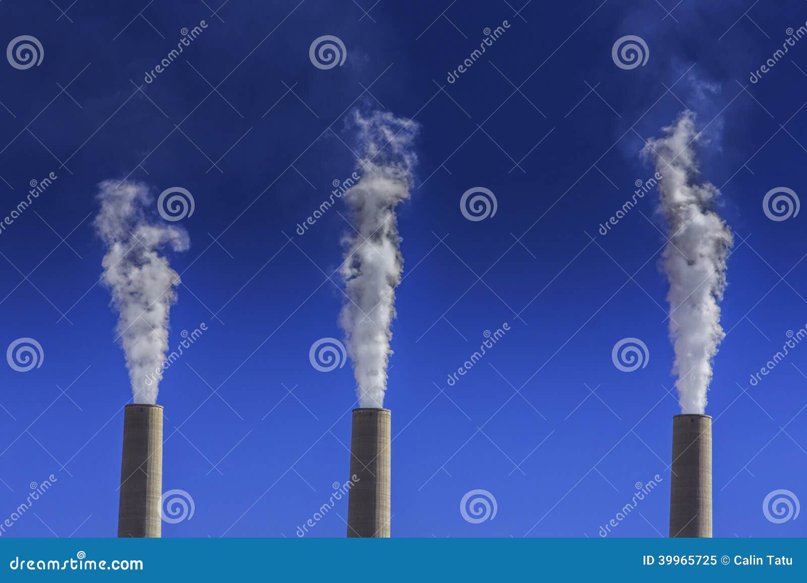 Heavy Smoke Spewed from Coal Power Plant Stock Image - Image of ...