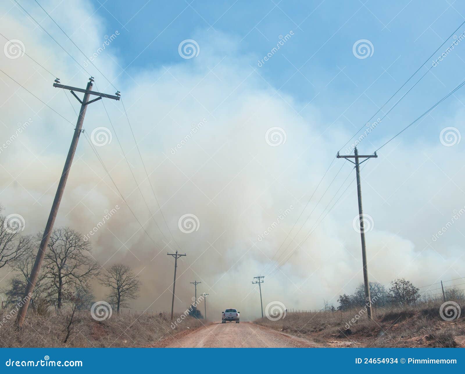 Heavy Smoke from a Wildfire in a Rural Area Stock Photo - Image of ...