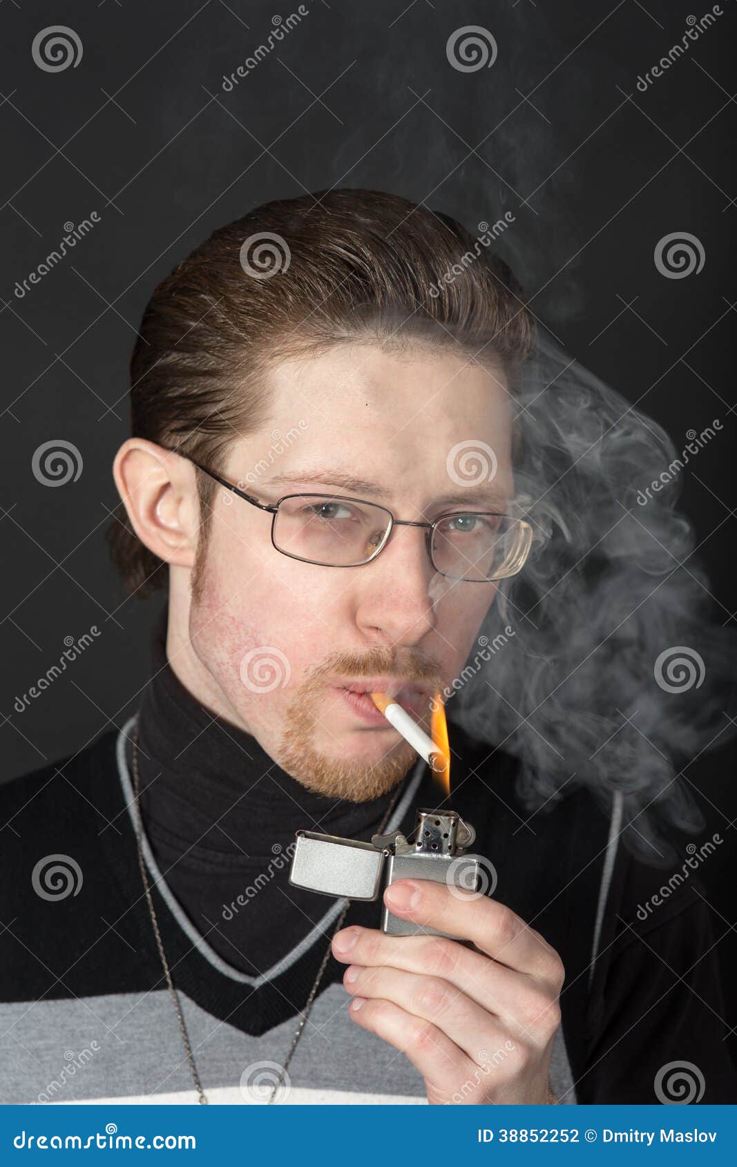 Heavy smoker stock photo. Image of cigarette, face, lifestyles - 38852252