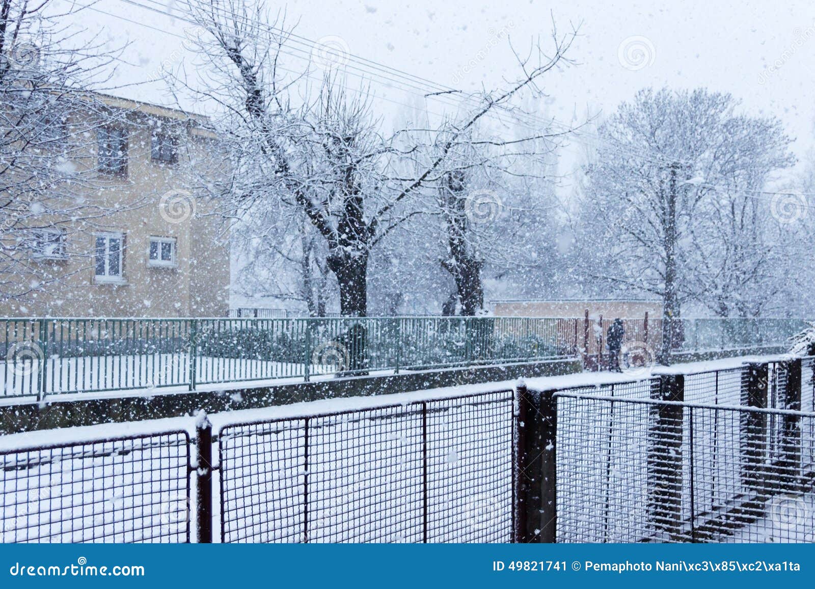 Heavy Snow Fall on Streets stock image. Image of mountain - 49821741