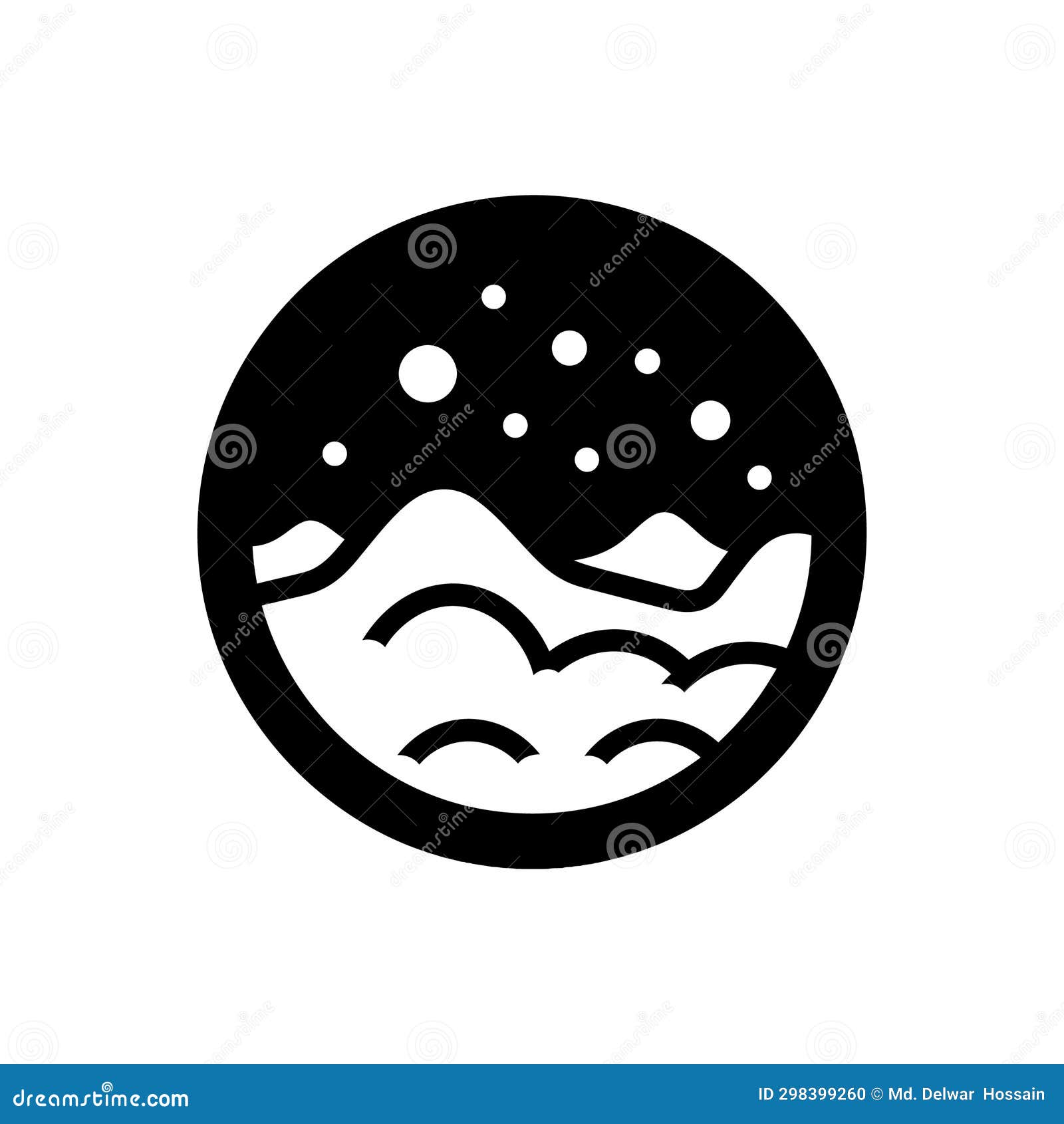 Heavy snow icon stock vector. Illustration of blizzard - 298399260