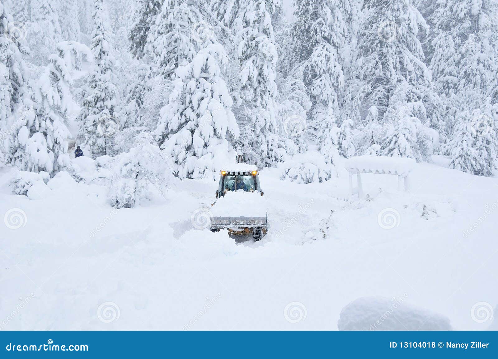 Heavy Snow Removal after Storm Stock Photo - Image of extreme ...