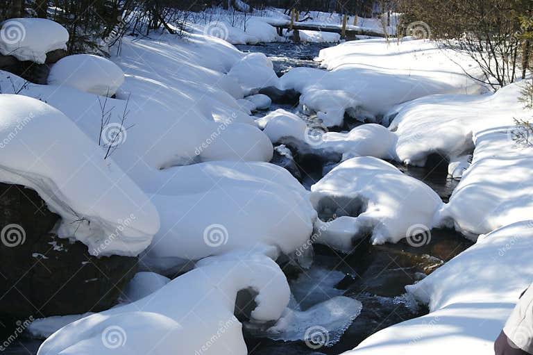 Heavy Snow on the Riverside Stock Image - Image of rock, nature: 5471131