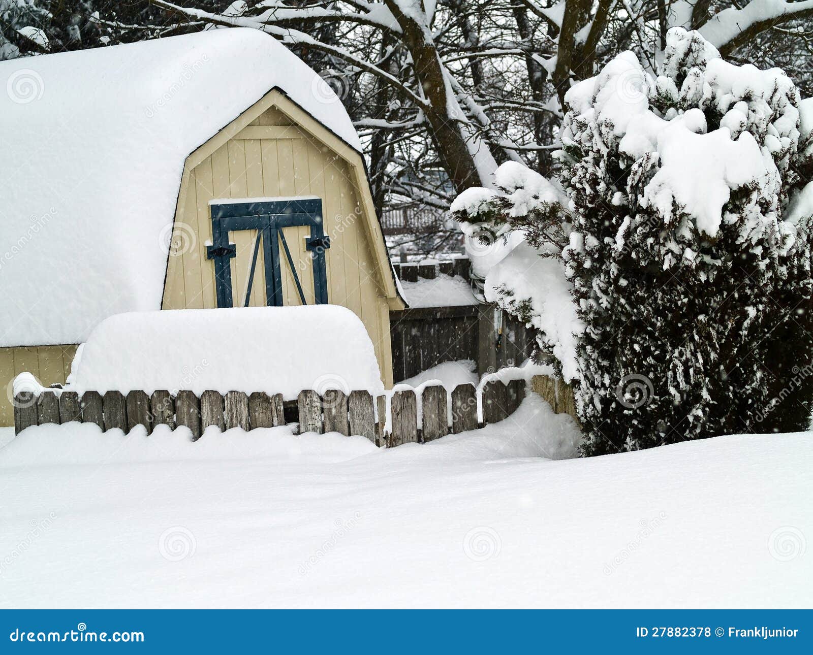 A Heavy Snowfall stock photo. Image of january, backdrop - 27882378