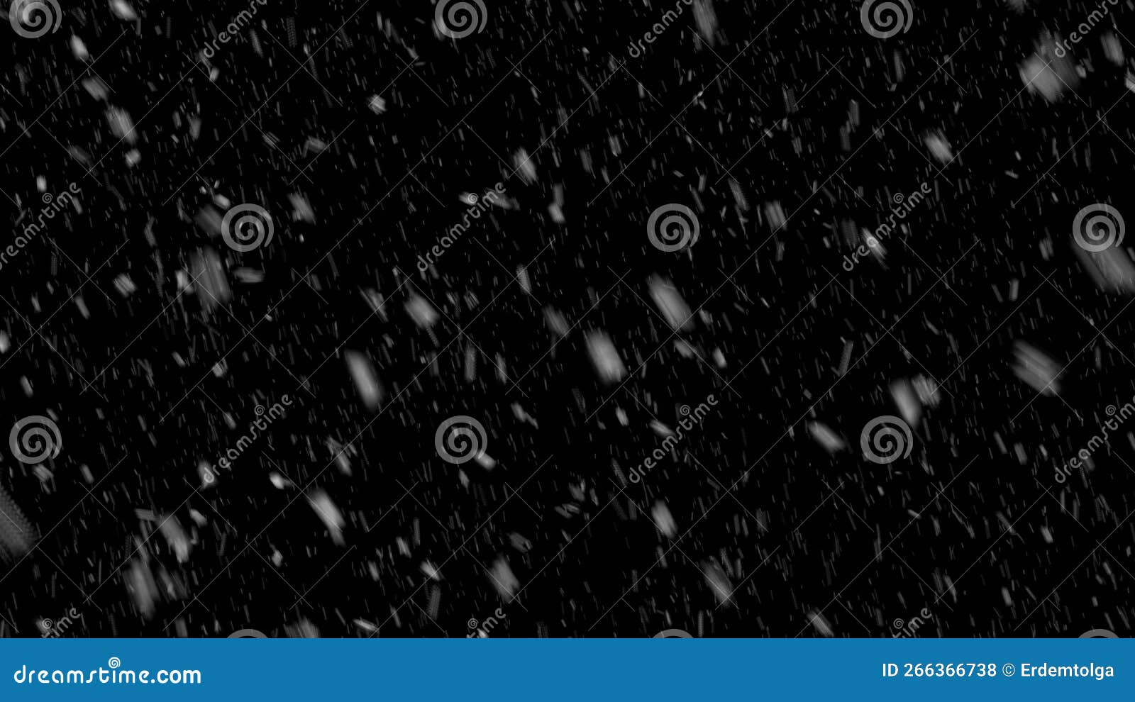 Heavy Snowfall on Black Background. Seamless Loop-able Animation. Stock ...