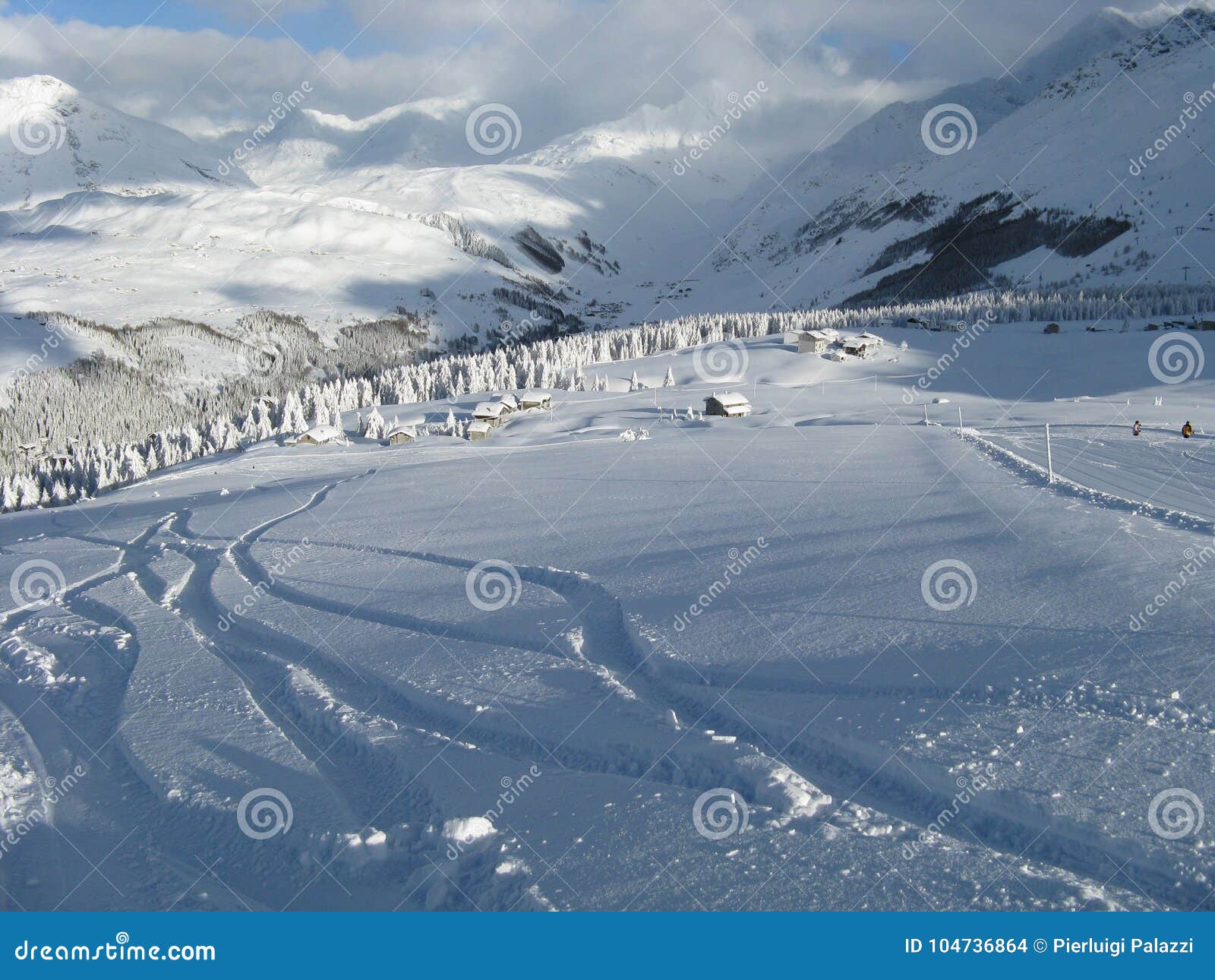 Heavy snowfall stock photo. Image of color, branch, nature - 104736864