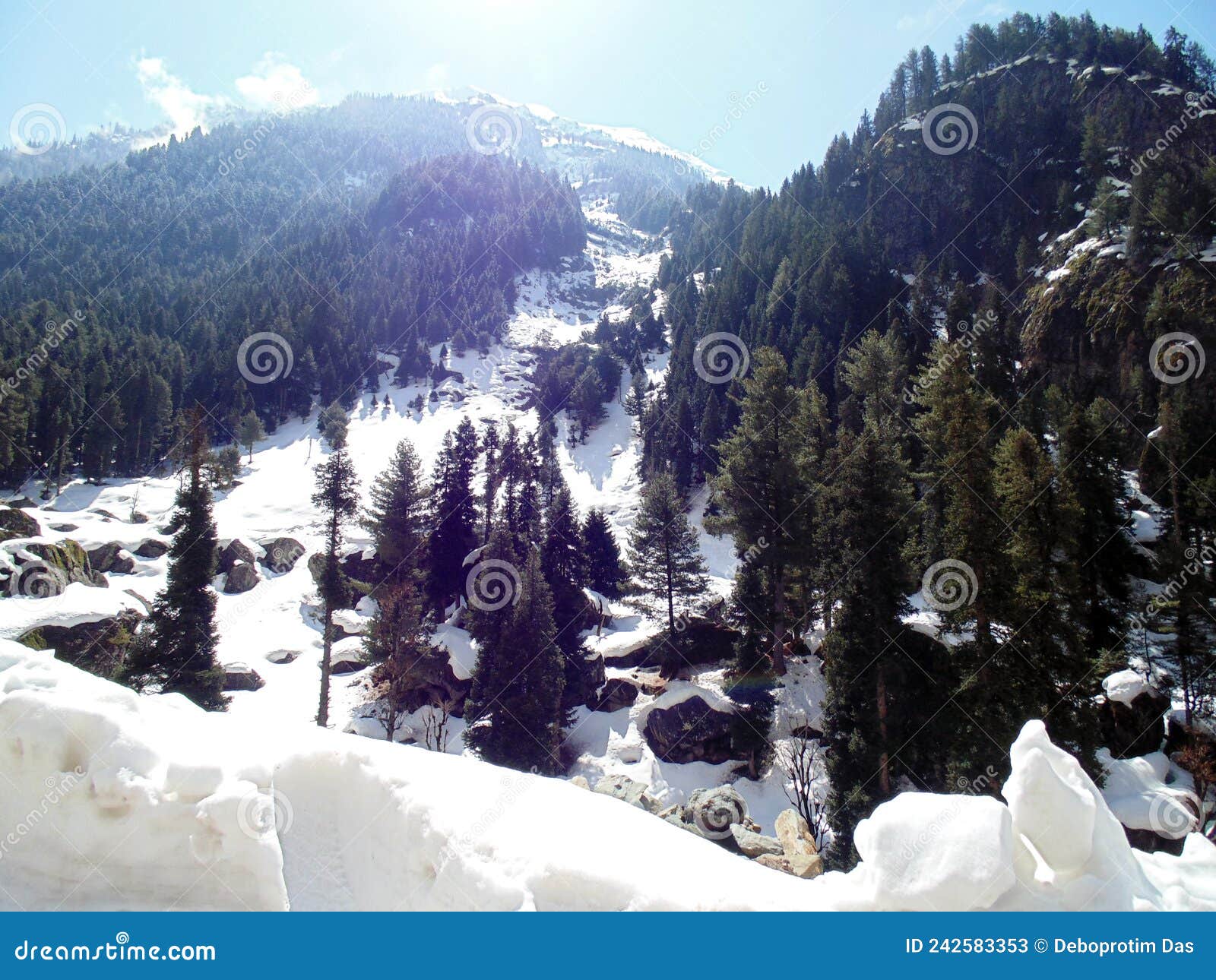 Heavy Snowfall in Jammu & Kashmir, Snow Mountain, Kashmir, India. Stock ...
