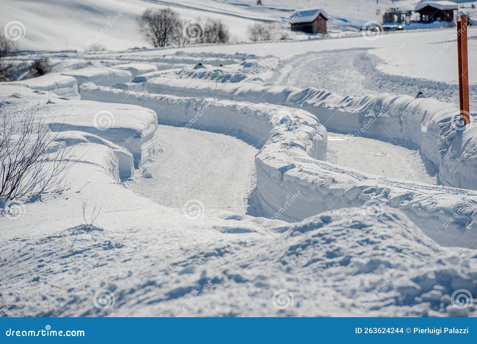 Heavy Snowfall in the Mountain Stock Photo - Image of horizontal ...
