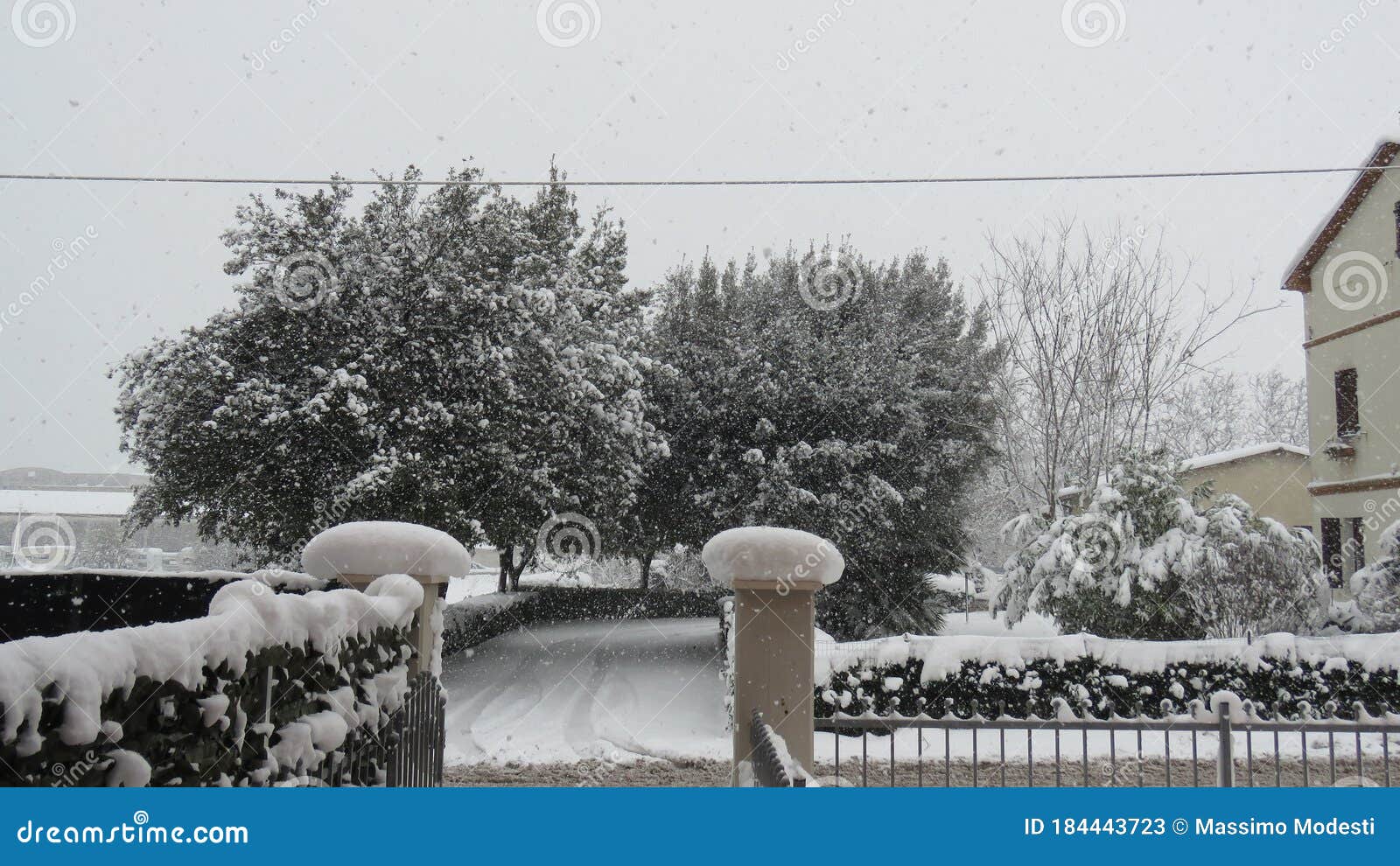 Heavy snowfall stock image. Image of single, winter - 184443723
