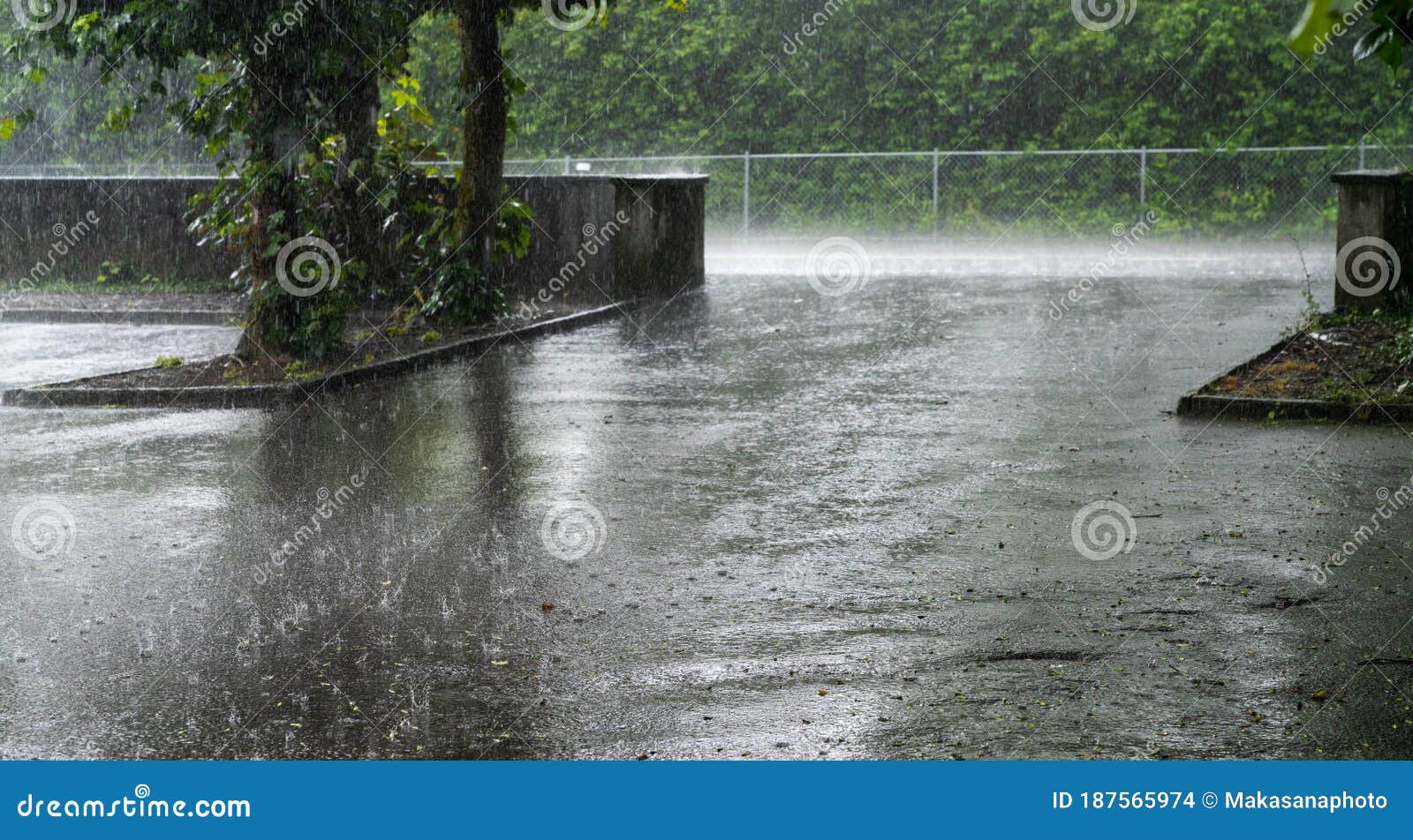 Heavy Summer Storm Bringing Thunder, Lightnings And Rain Royalty-Free ...