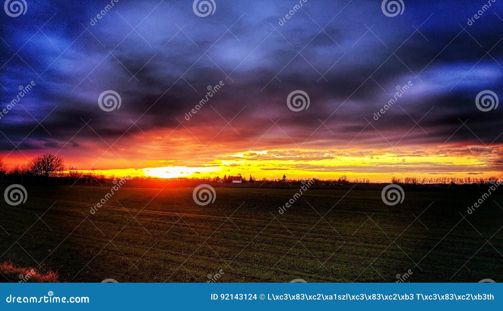 Heavy sunset stock photo. Image of sunset, landscape - 92143124