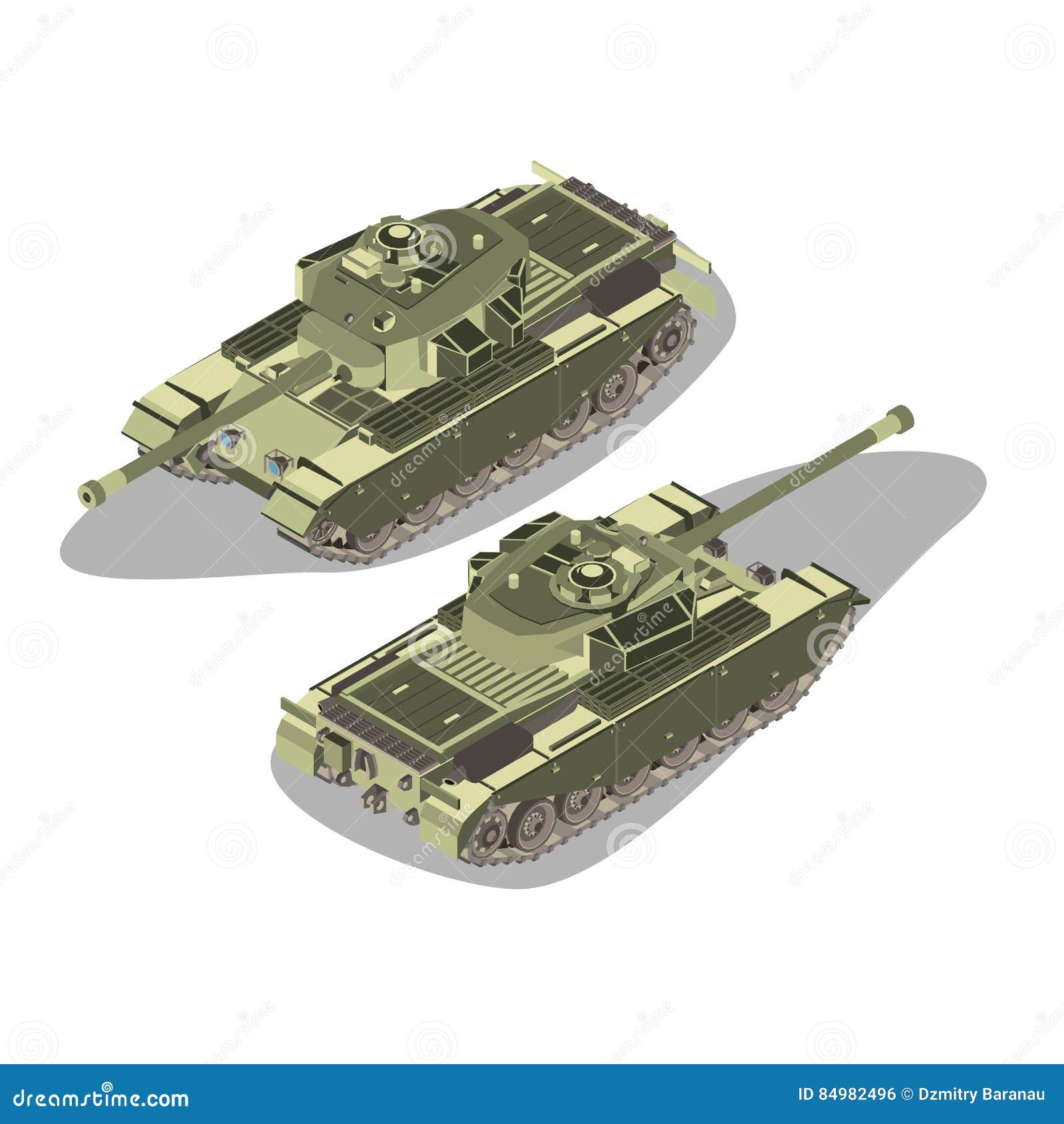 Heavy Tank Isometric Vector Stock Vector - Illustration of isometric ...