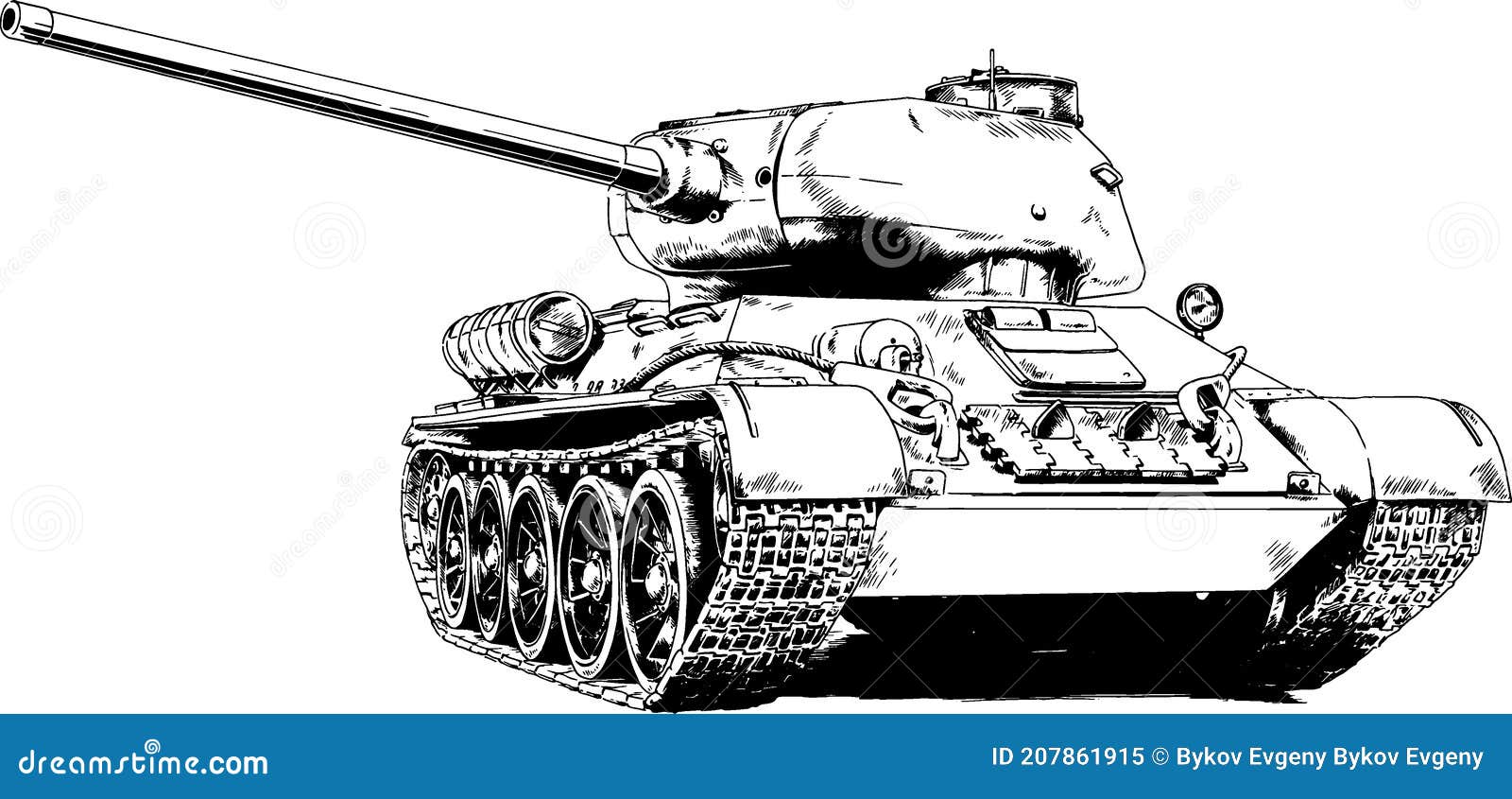 Heavy Tank Continuous Line Drawing. One Line Art Of Military, Armored ...