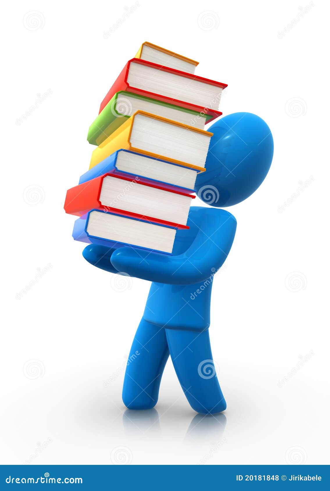 Heavy textbooks stock illustration. Illustration of heavy - 20181848