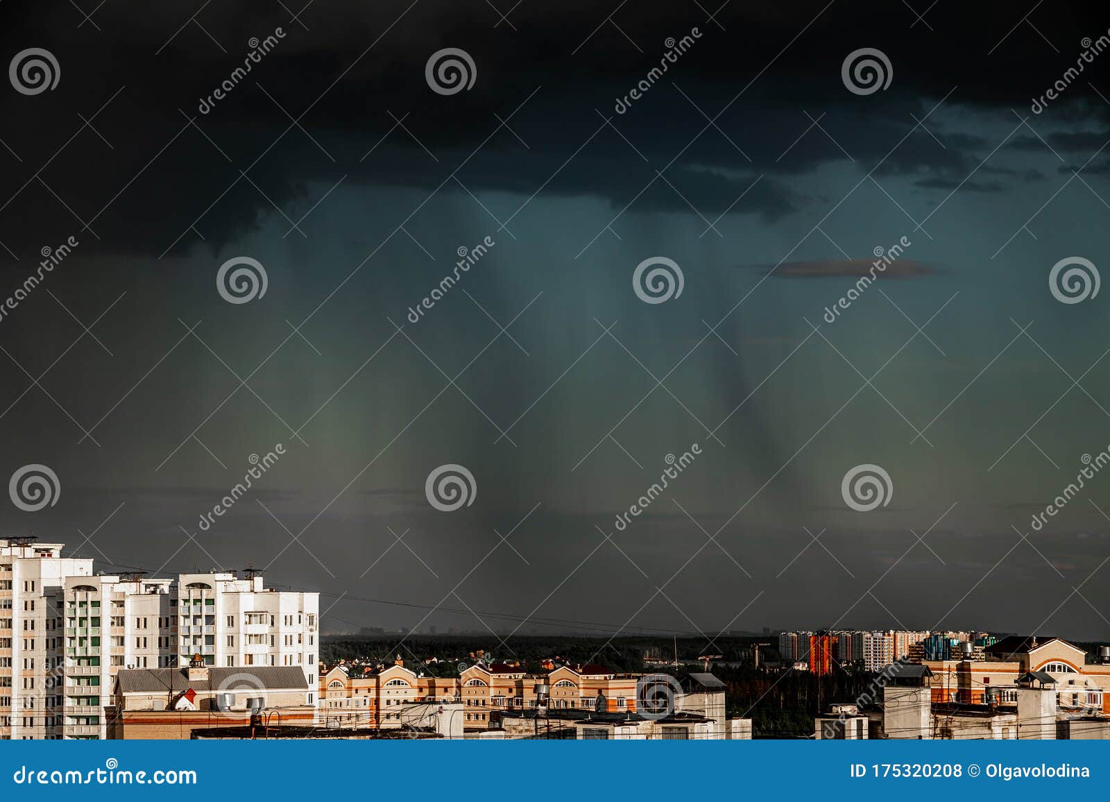 The Heavy Thunderstorm Over the Moscow, Russia Stock Photo - Image of ...