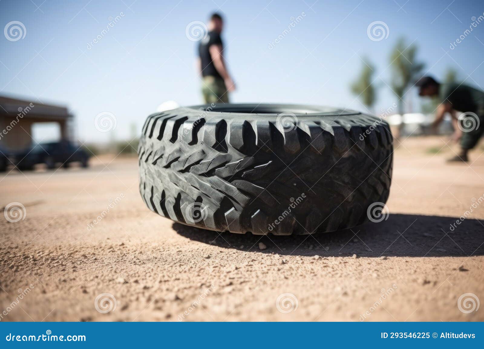 A Heavy Tire for Flipping Training Exercises Stock Image - Image of ...