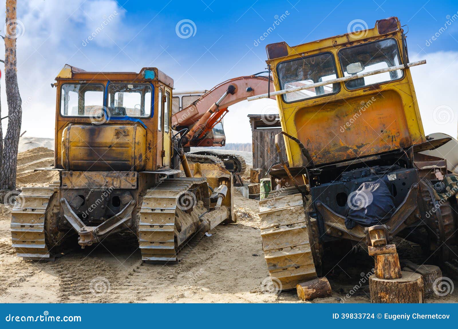 Heavy Tracked Vehicles for Repairs Stock Photo - Image of mover ...