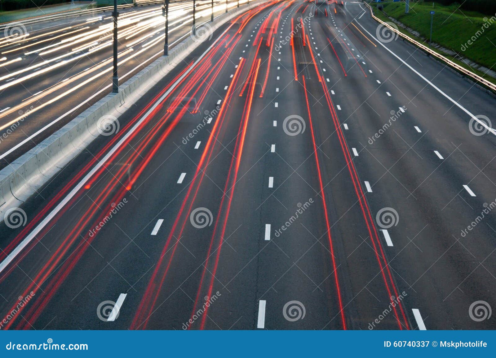 Heavy traffic on highway stock image. Image of blur, city - 60740337