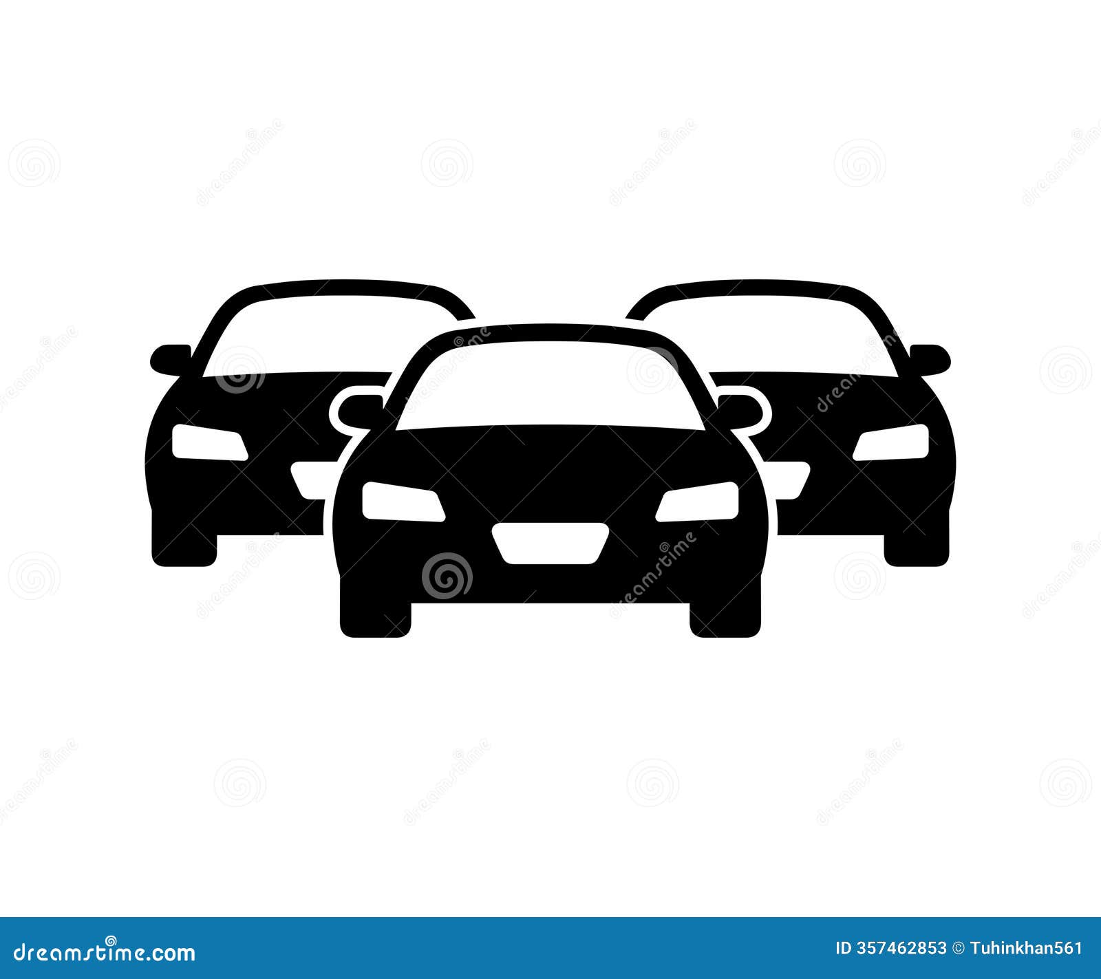 Heavy Traffic Jam Car Icon. Car Inventory Vector Icon Stock Vector ...