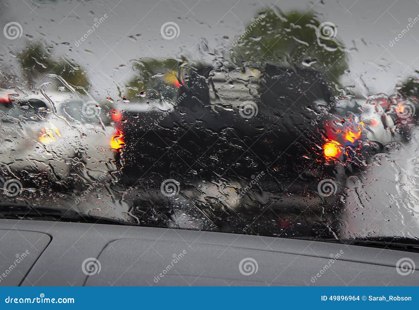 Heavy traffic in rain stock photo. Image of auto, road - 49896964