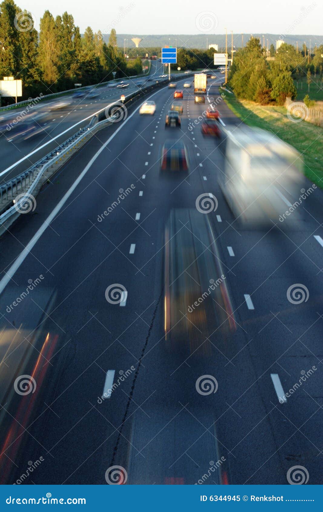 Heavy traffic speed stock image. Image of asphalt, autobahn - 6344945
